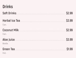 U & ME REVOLVING Menu (Updated April 2025)